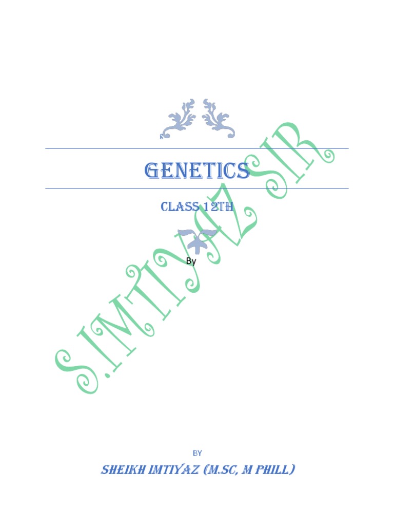 GENETICS pdf1 | PDF | Dominance (Genetics) | Allele