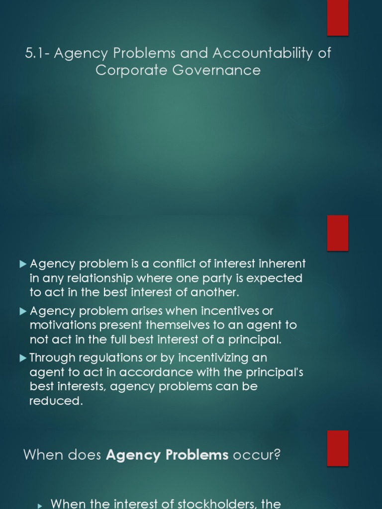 Module 5.0 - Agency Problems and Accountability of Corporate Governance ...