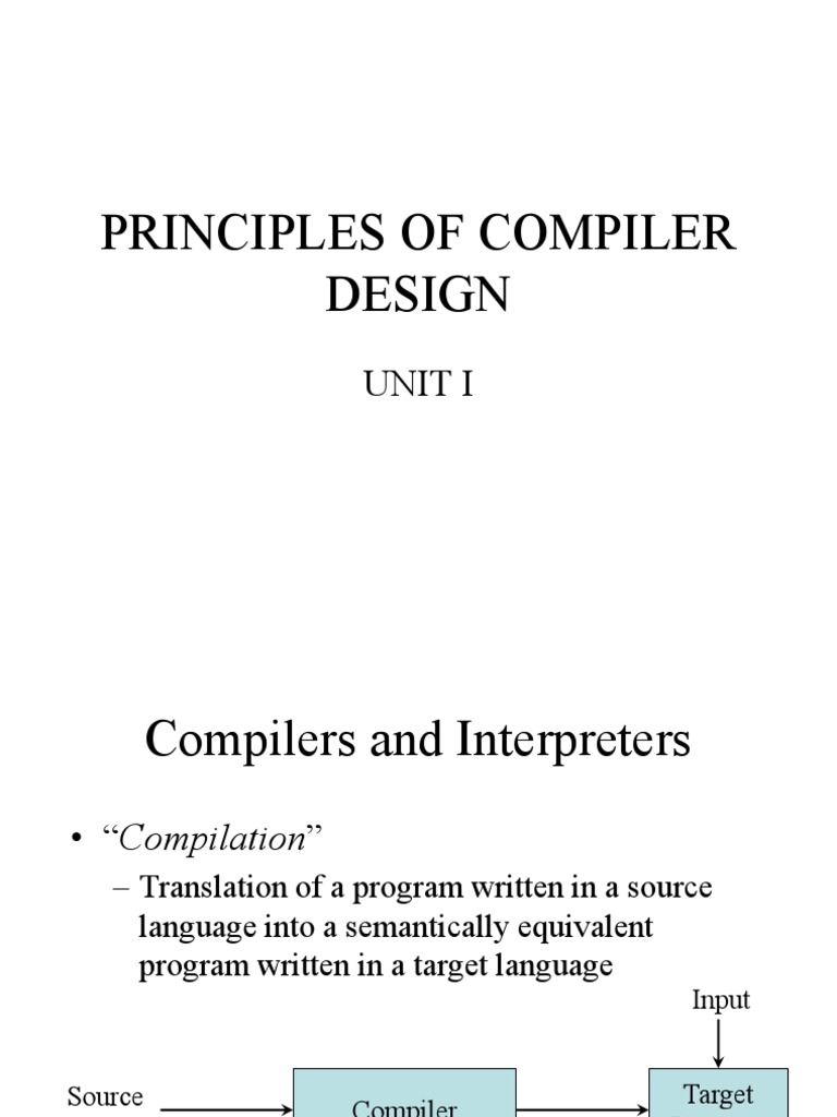 PRINCIPLES OF COMPILER DESIGN | PDF | Compiler | Parsing