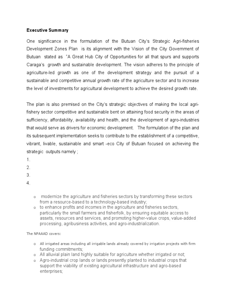 Executive Summary of SAFDZ Plan | PDF | Agriculture | Poverty Reduction