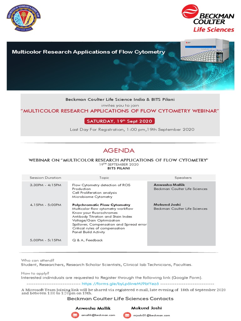 Flyer Multicolor Research Applications of Flow Cytometry | PDF