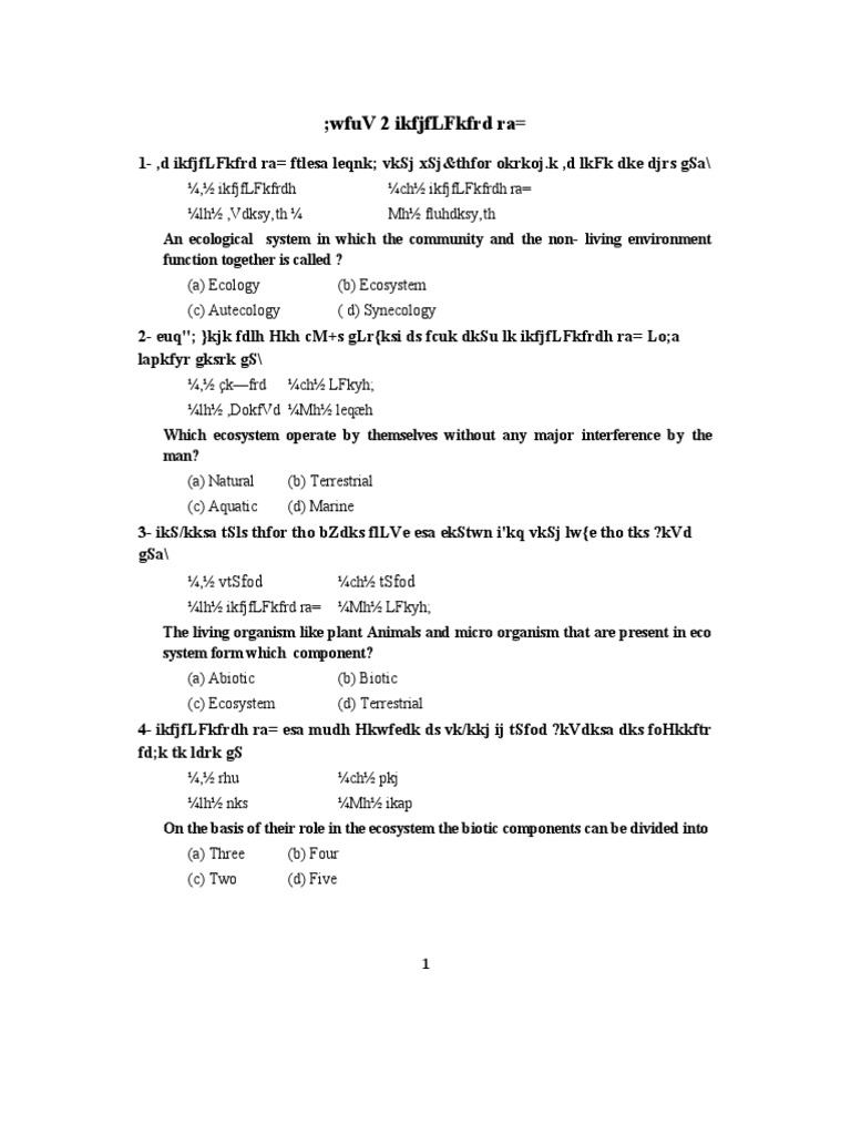 UNIT Two | PDF | Food Web | Ecosystem