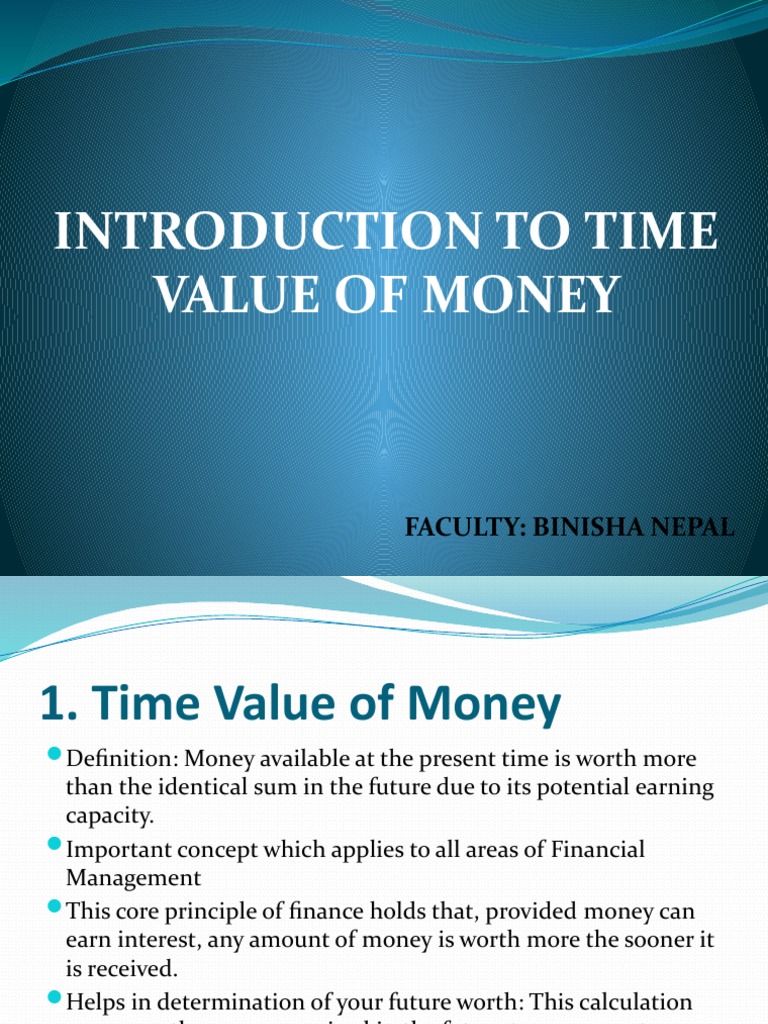 Time Value of Money | PDF | Present Value | Discounting