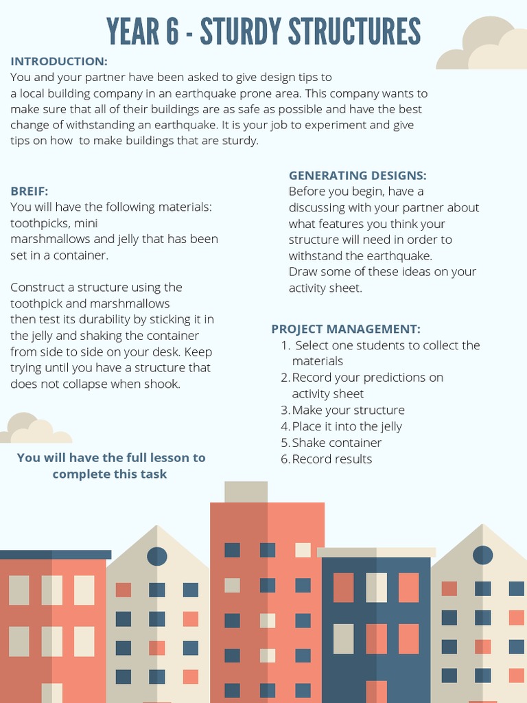 Year 6 - Sturdy Structures | PDF