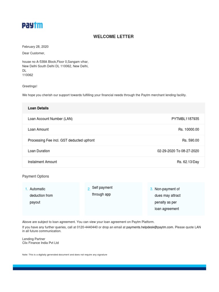 Welcome Letter PDF | PDF