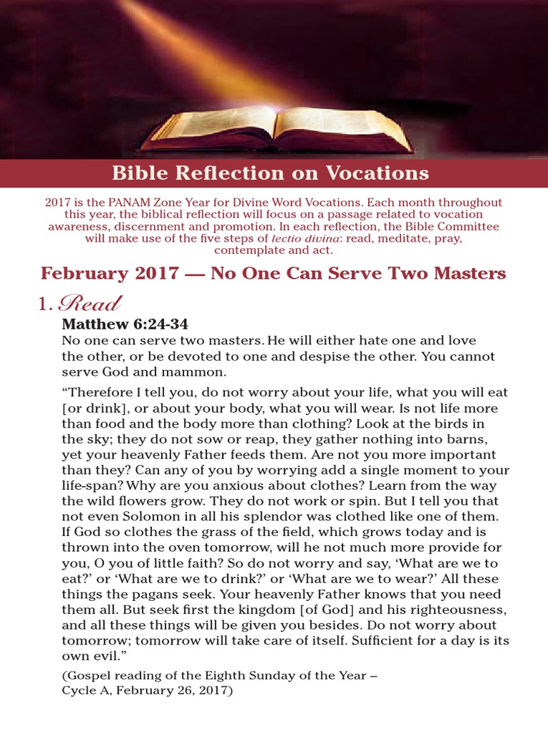 2017 February Bible Reflection | PDF | Deacon | Catholic Church