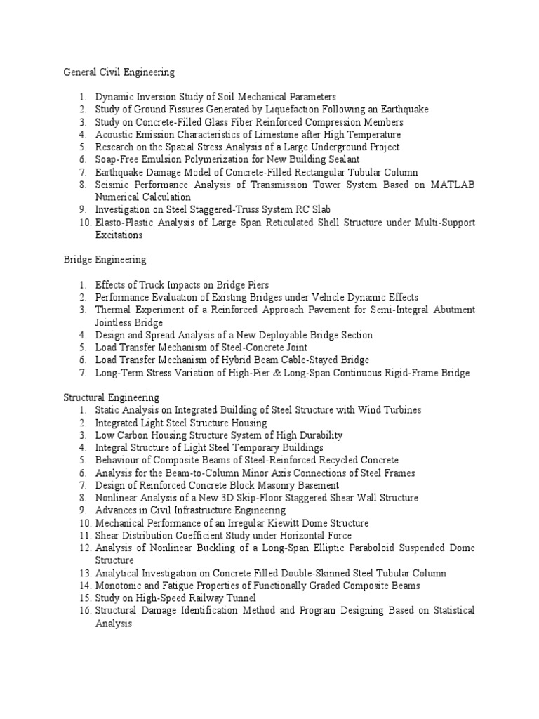 Latest Civil Engineering Seminar Project Topics | PDF | Earthquake ...