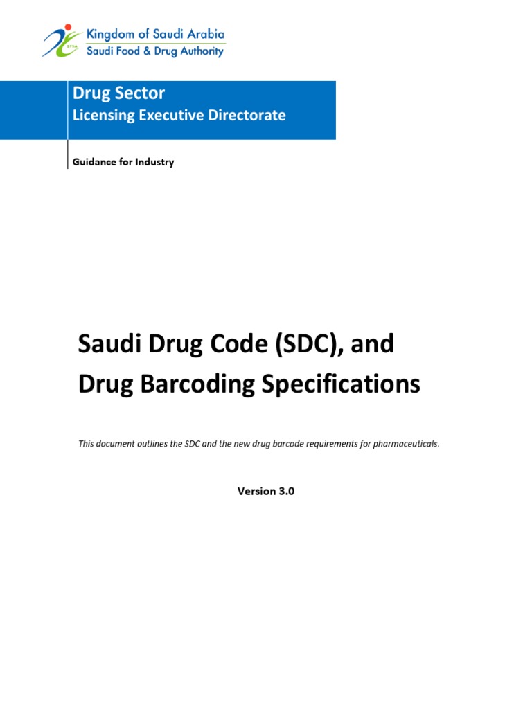 Saudi Drug Code and Barcoding Guide | PDF | Barcode | Inventory