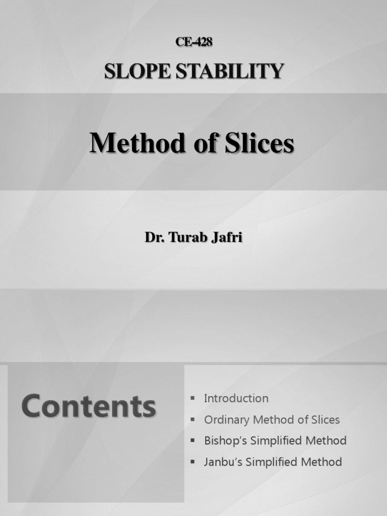 Method of Slices | Download Free PDF | Stress (Mechanics) | Force