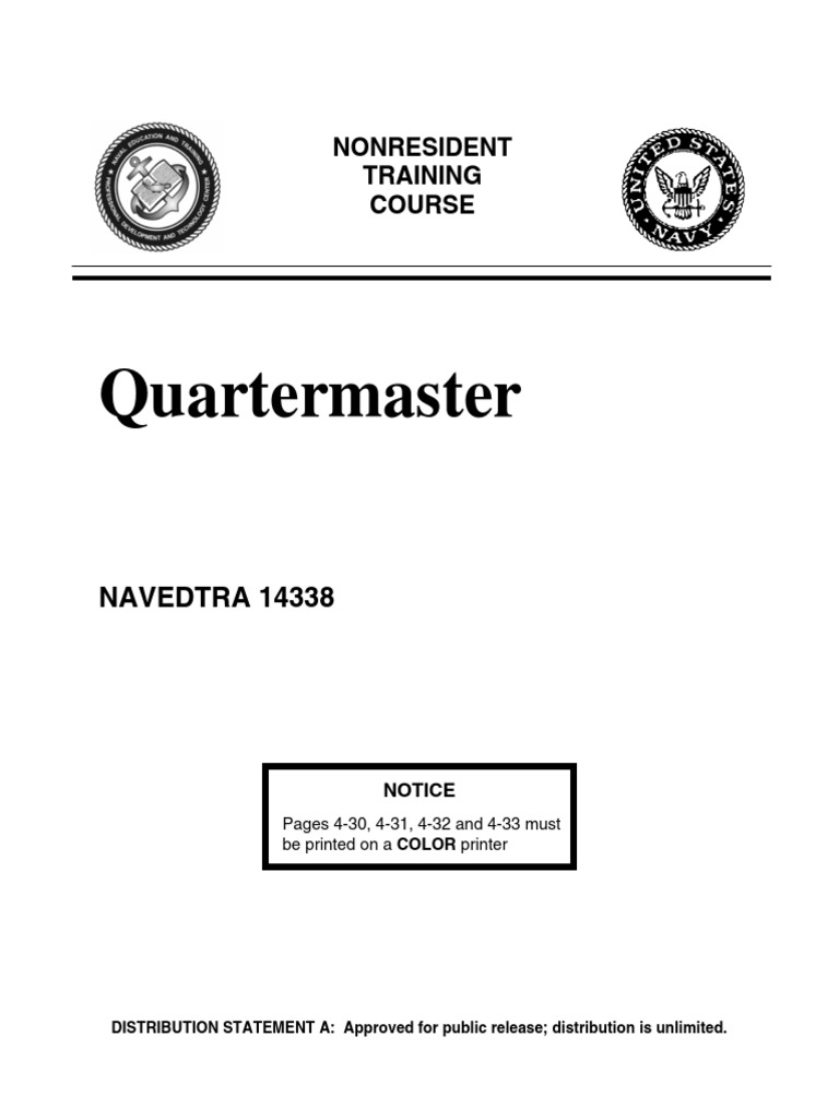 Navy Quartermaster Training Course | PDF | Latitude | Navigation