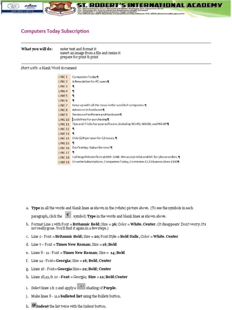 Word Exercise 2 | PDF | Computers