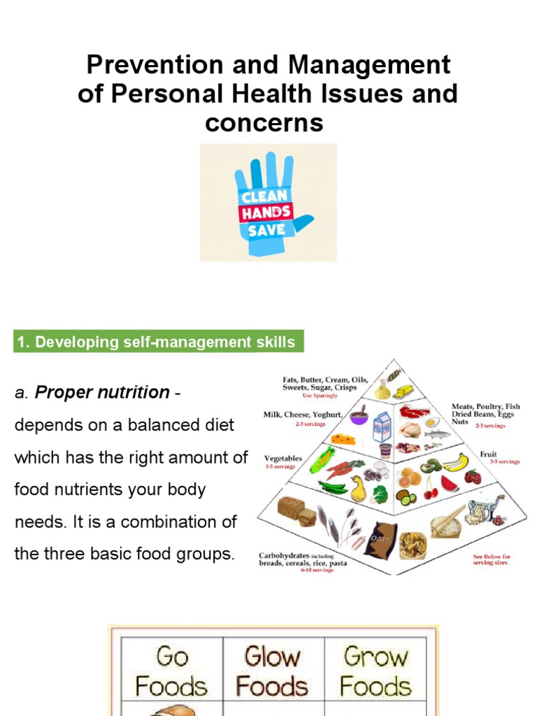 Prevention and Management of Personal Health Issues and Concerns | PDF ...