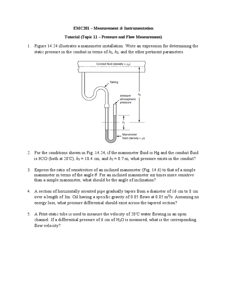 Tutorial Problems - Topic 11 | PDF