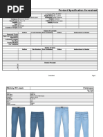 Basic 5 Pkts Jeans Pant Alyout | PDF | Swimsuit | Seam (Sewing)