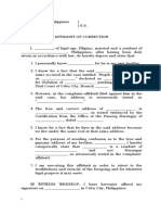 Affidavit Self Accident (Blank Format) | PDF
