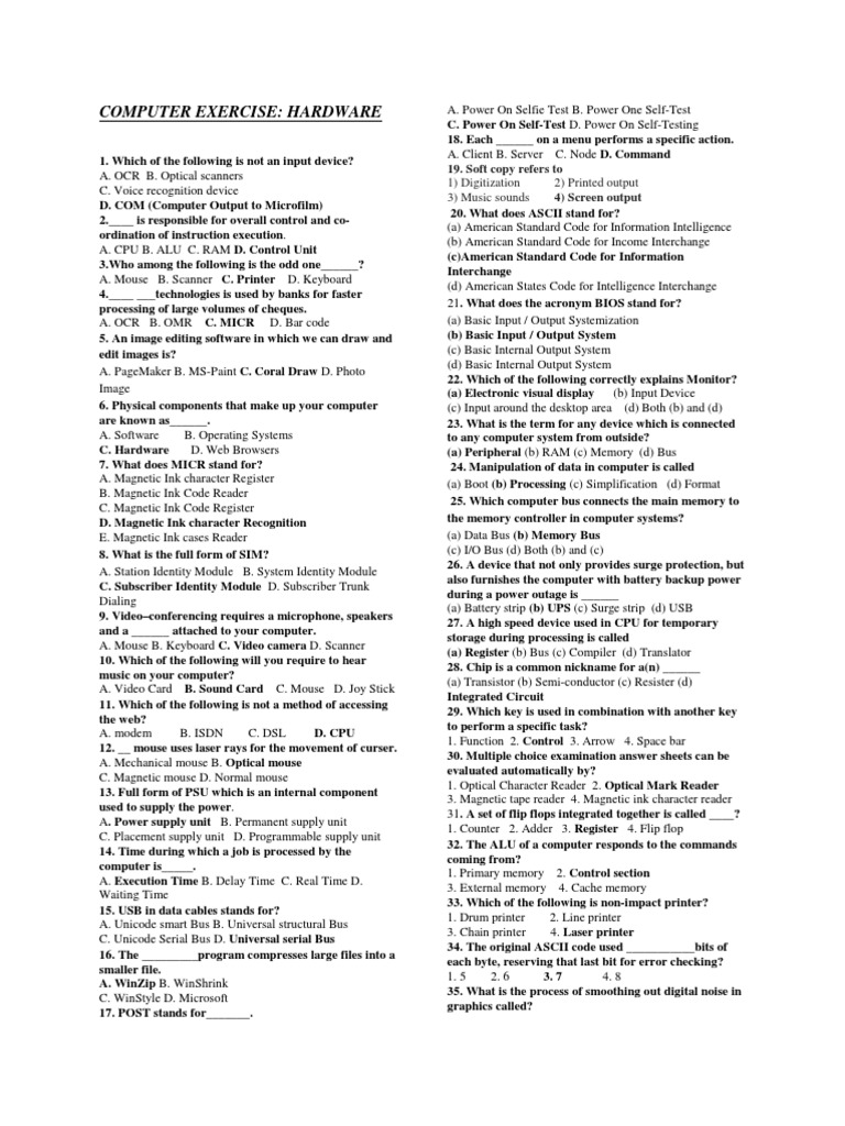 Hardware ! English | PDF | Printer (Computing) | Computer Data Storage