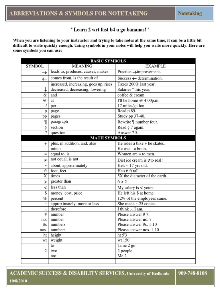 Abbreviations And Symbols Pdf Pdf
