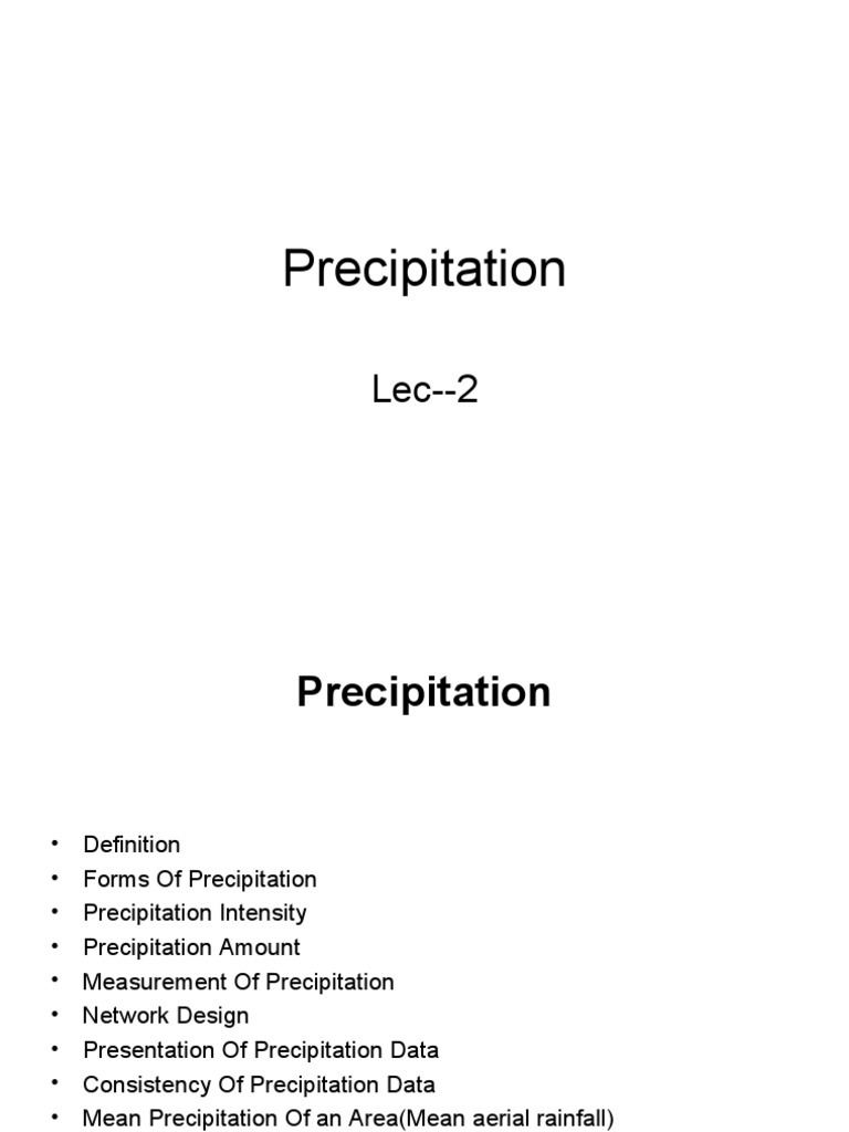 Precipitation | PDF | Precipitation | Forms Of Water