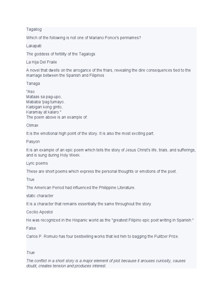 21st Century Quizlet Source | PDF | Tagalog Language | Poetry