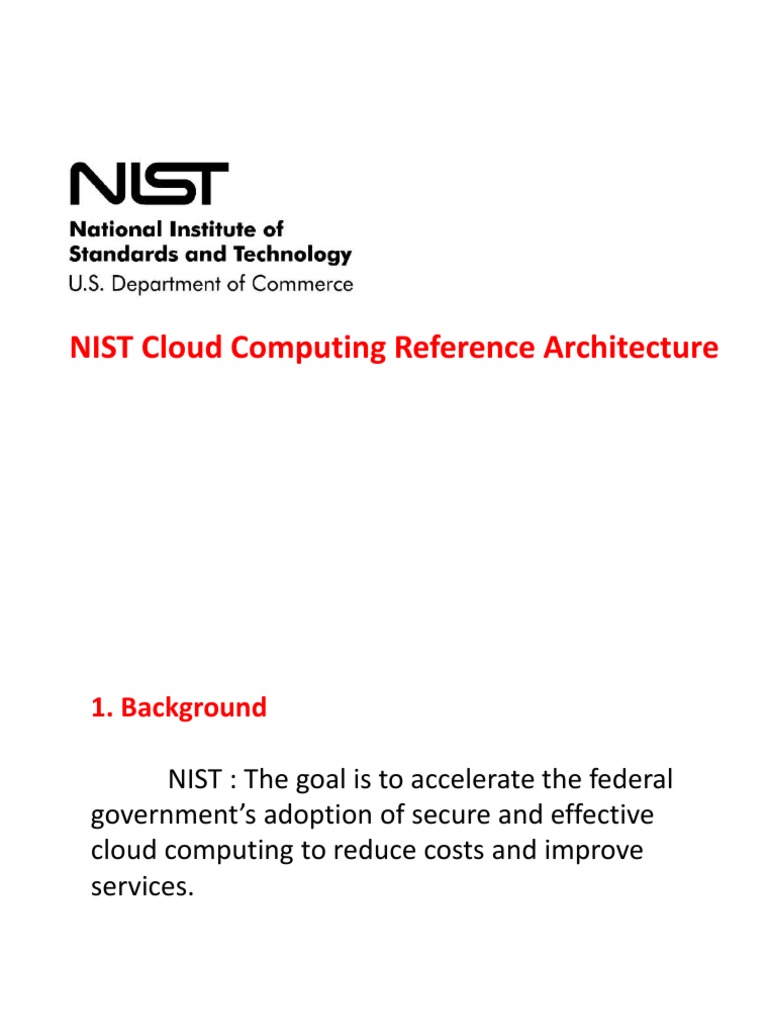 NIST Cloud Computing Reference Architecture | PDF