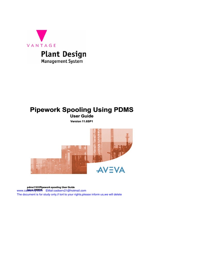 PDMS Pipe Work Spooling User Guide PDF | PDF | Menu (Computing) | Pipe (Fluid Conveyance)