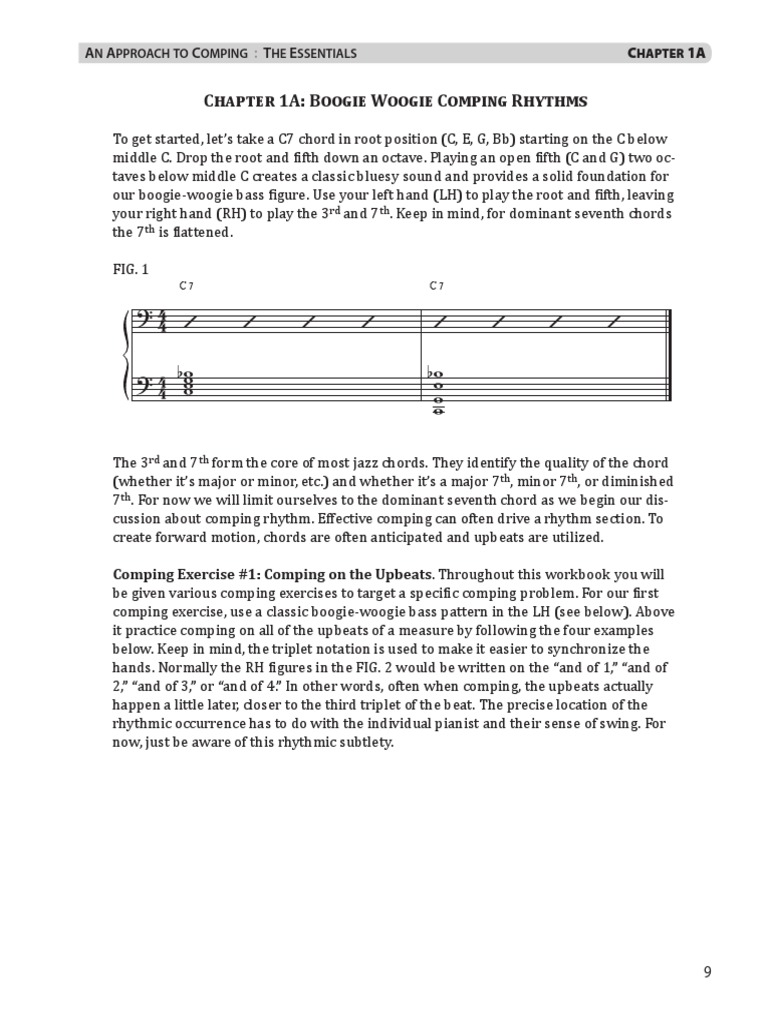 44 44 ' ' ' ' WWWWB ' ' ' ' WW WW B: Chapter 1A: Boogie Woogie Comping Rhythms | PDF | Chord ...