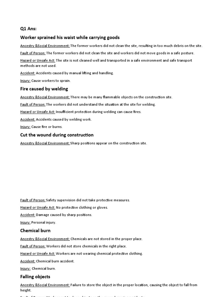 Safety Assignment | PDF | Personal Protective Equipment | Occupational ...