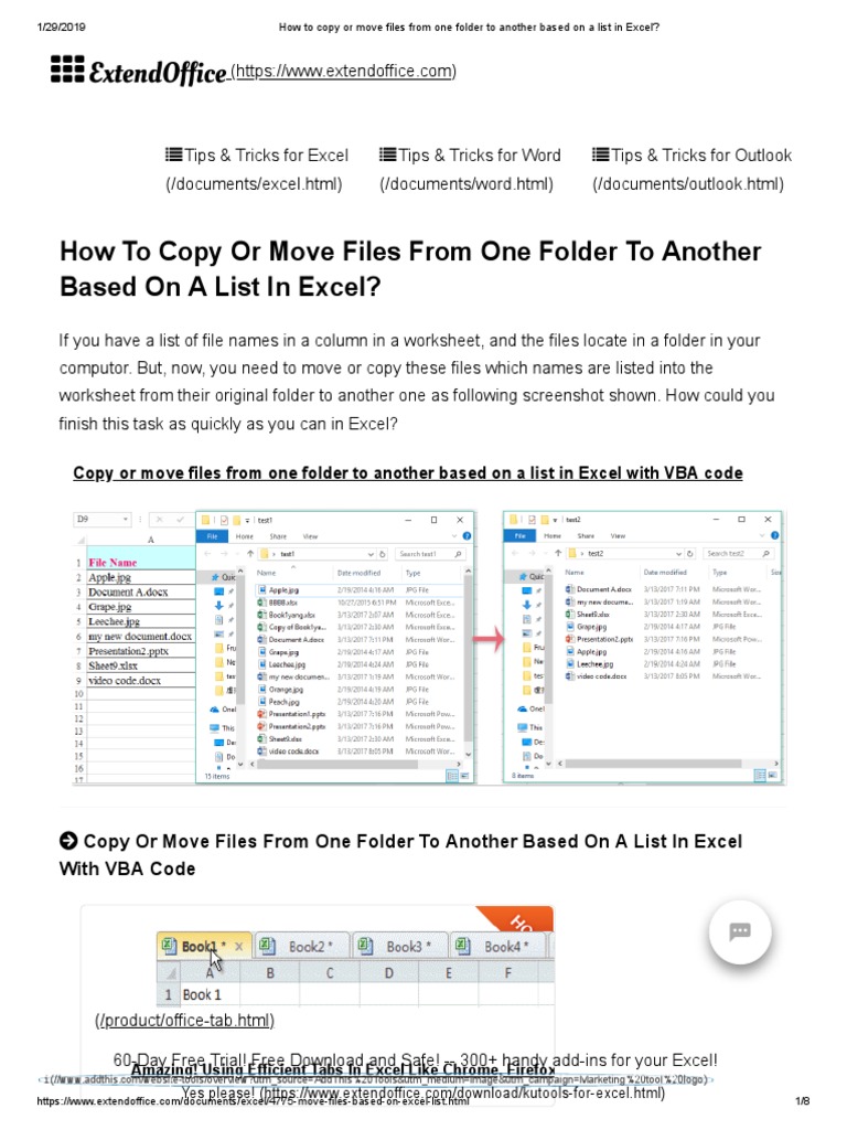 How To Copy Or Move Files From One Folder To Another Based On A List In 2979