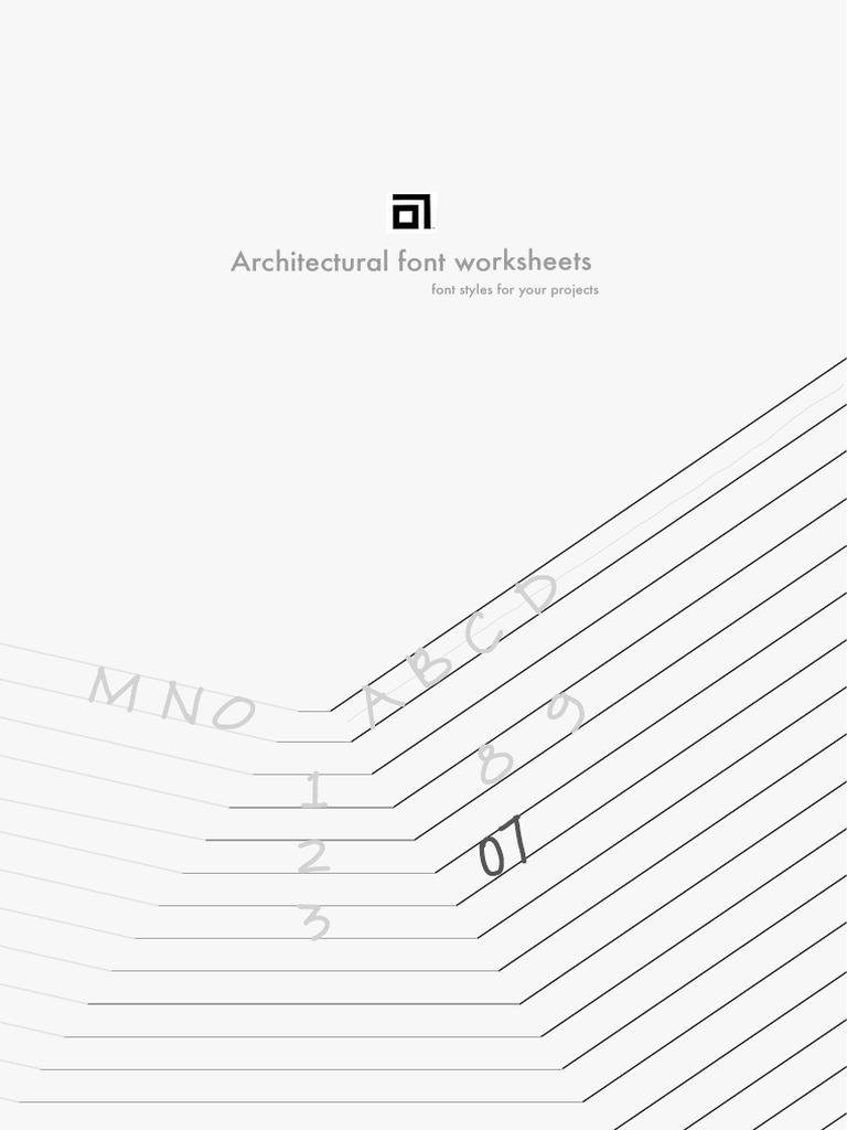 Architectural Font Worksheets | PDF | Typography | Text