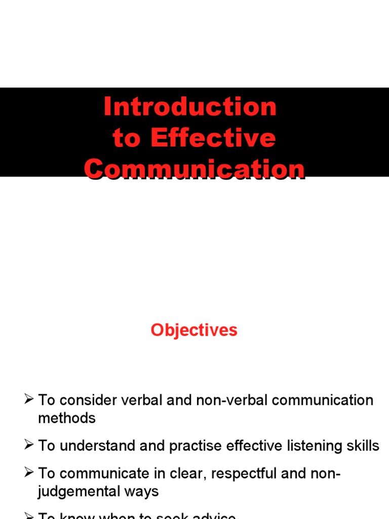 Effective Communication Guide | PDF | Nonverbal Communication ...