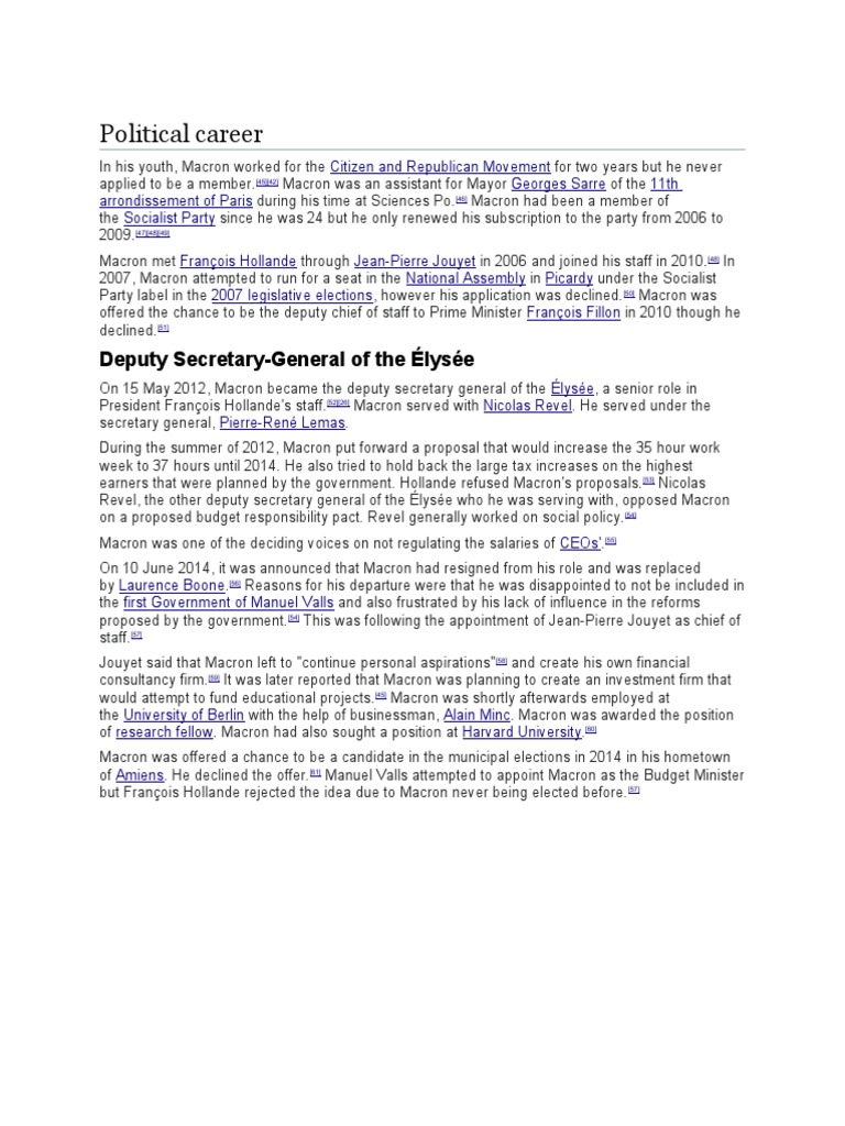 Emmanuel Jean-Michel Frédéric Macron 03 | PDF | Politics Of France ...