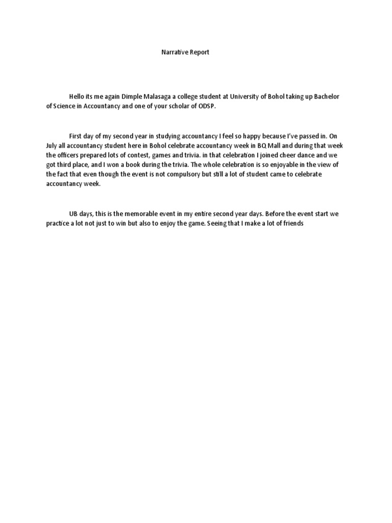 Narrative Report | PDF