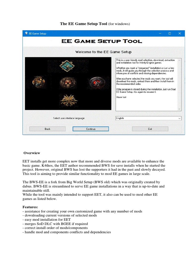 The EE Game Setup Tool | PDF