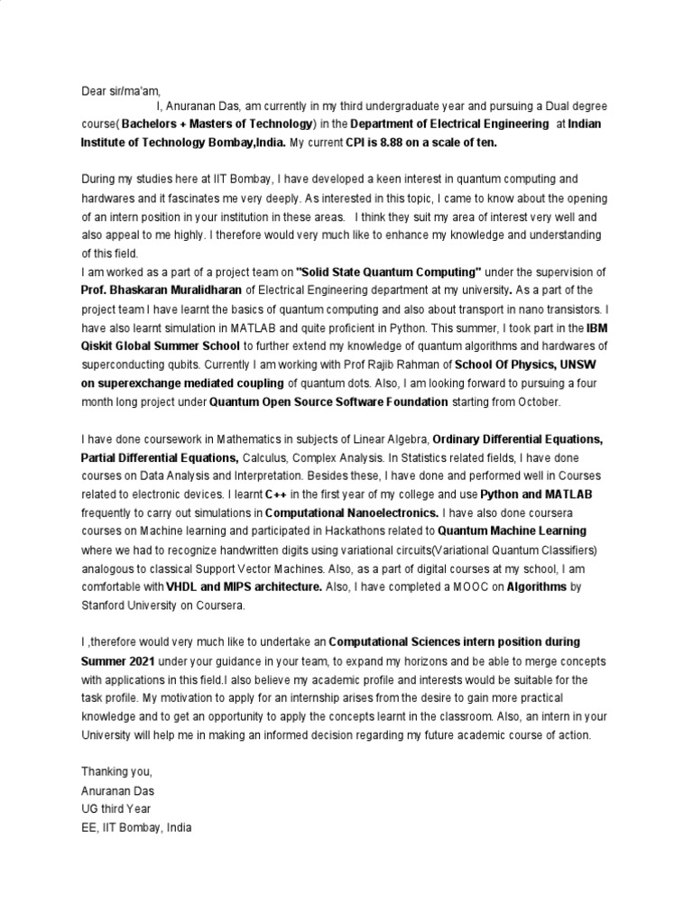 Cover Letter LANL CS | PDF | Quantum Computing | Computing