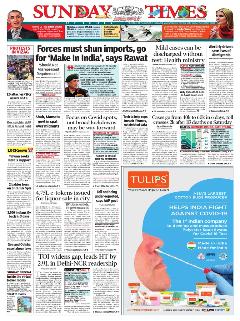 Times of India 10 May 2020 DailyEpaper in | PDF | Business