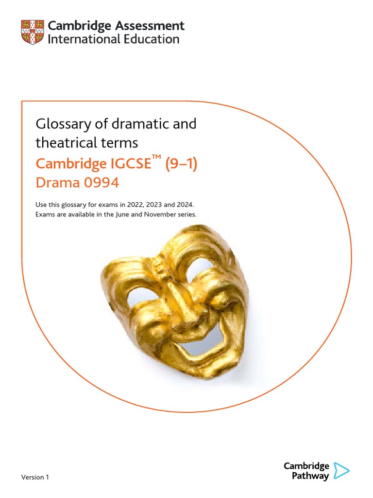 Glossary of Dramatic and Theatrical Terms | Download Free PDF | Theatre ...