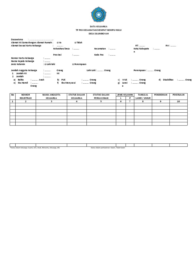 Form DATA KELUARGA | PDF