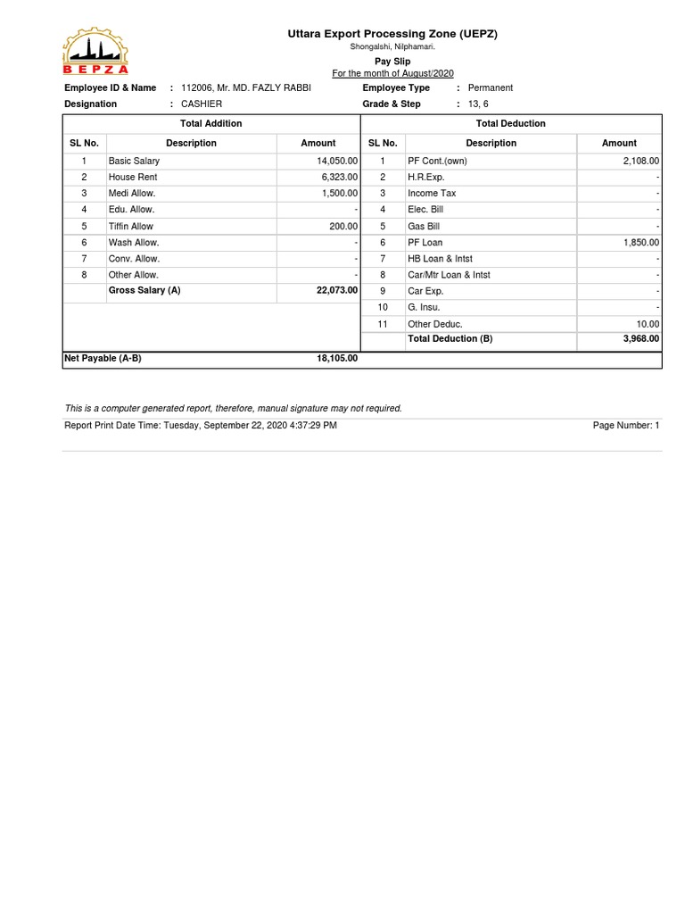 PaySlip PDF | PDF | Economies | Public Finance