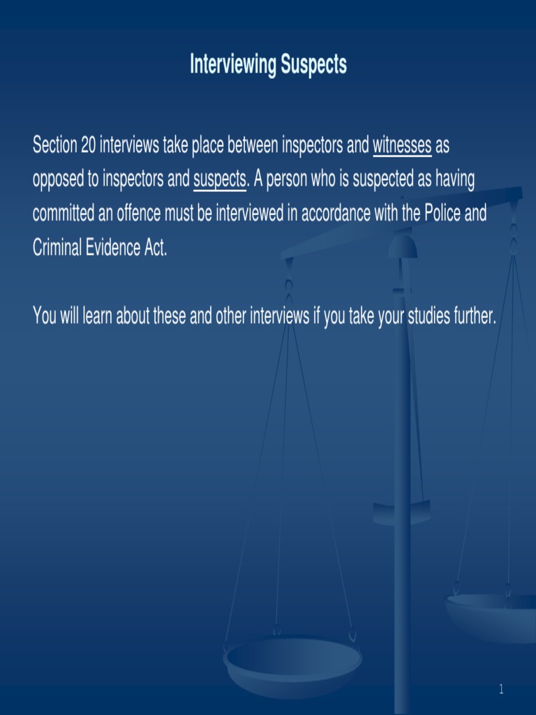 Suspects Interviews | PDF