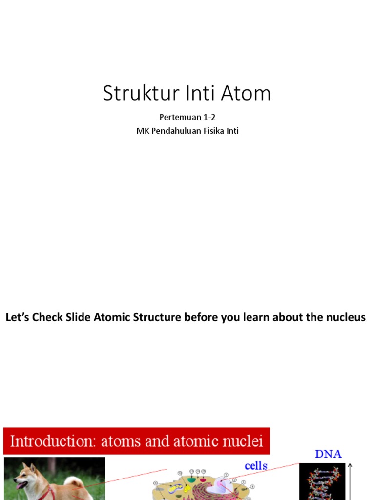 Struktur Inti Atom: Pertemuan 1-2 MK Pendahuluan Fisika Inti | PDF ...