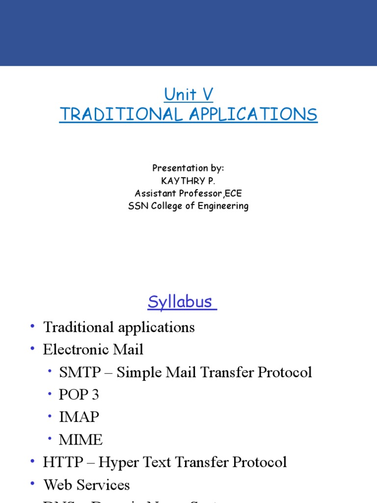 Traditional Email Protocols Guide | PDF | Hypertext Transfer Protocol ...