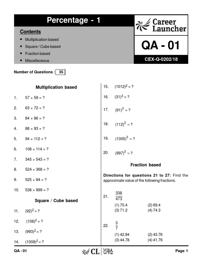 Vedic Maths Level 1 Practice Questions | PDF | Numbers | Teaching ...