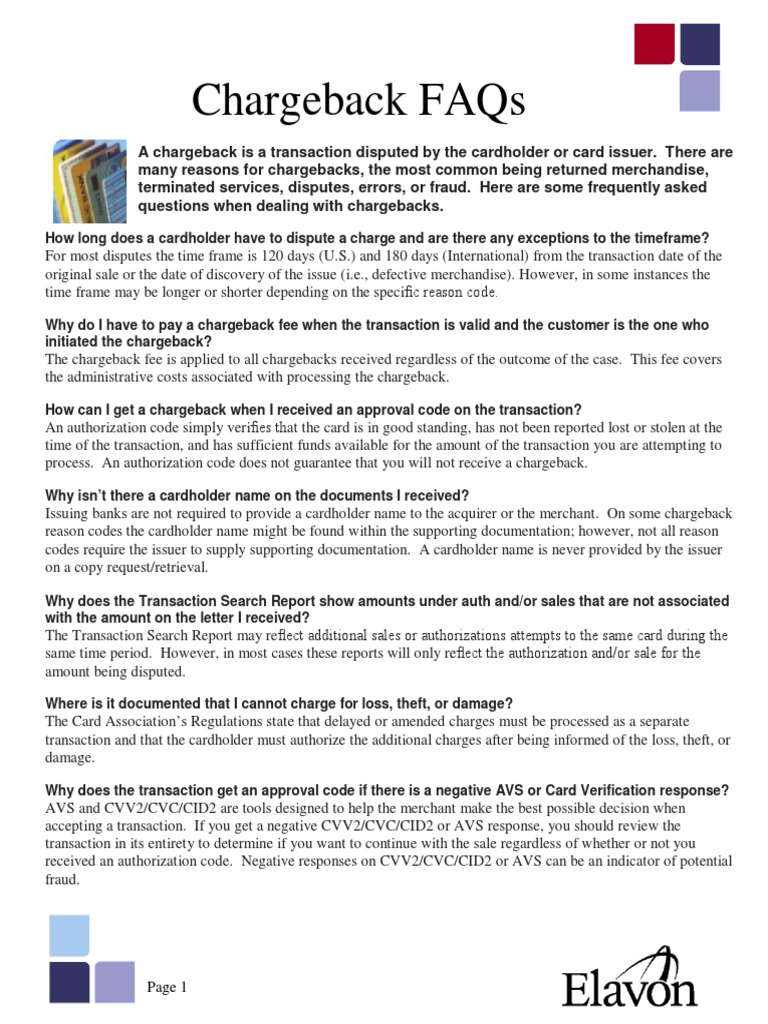 Chargeback Faq PDF | PDF | Banking | Financial Technology