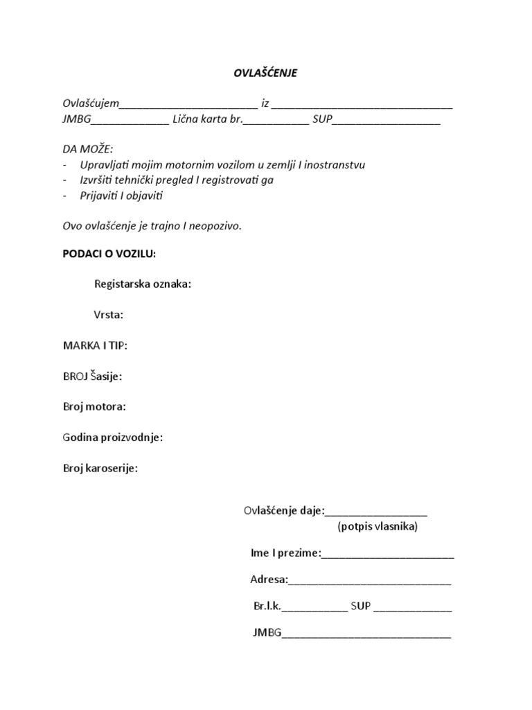 OVLAŠĆENJE | PDF