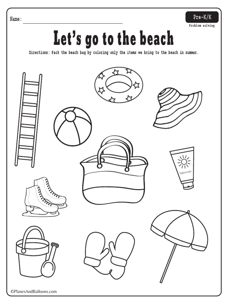 Summer Sorting Activity PDF | PDF