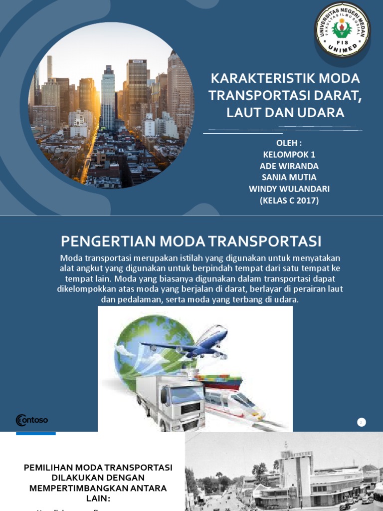 Karakteristik Moda Transportasi Darat, Laut Dan Udara | PDF