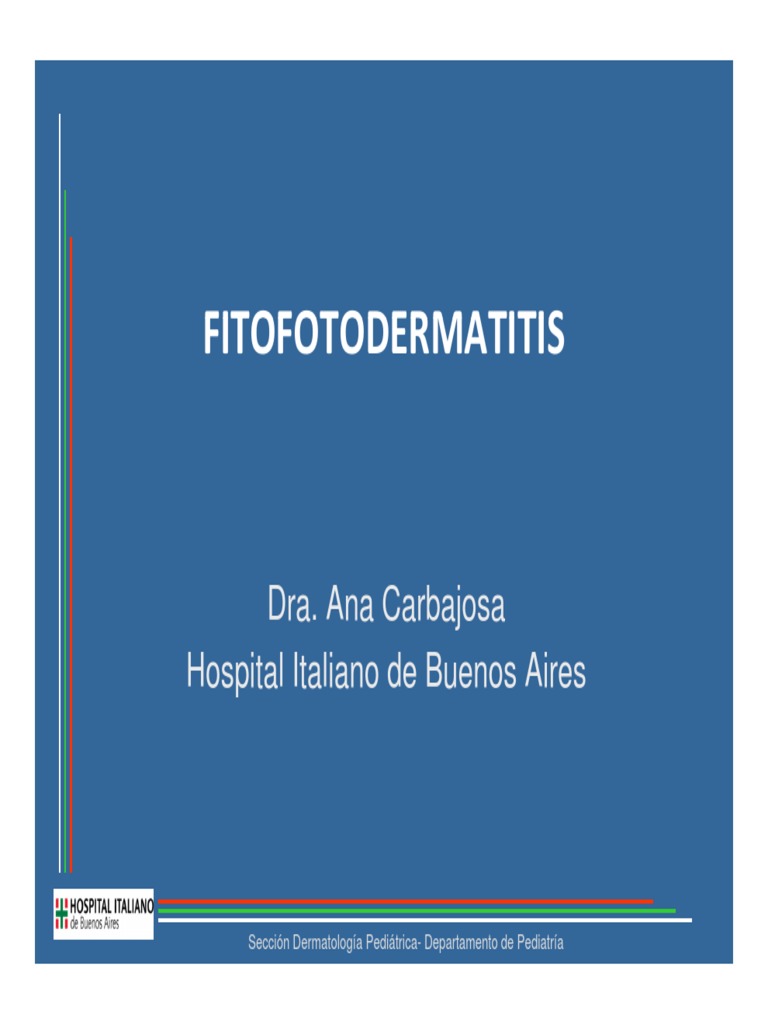 Carbajosa - Fitofotodermatitis PDF | PDF | Condiciones cutáneas | Medicina