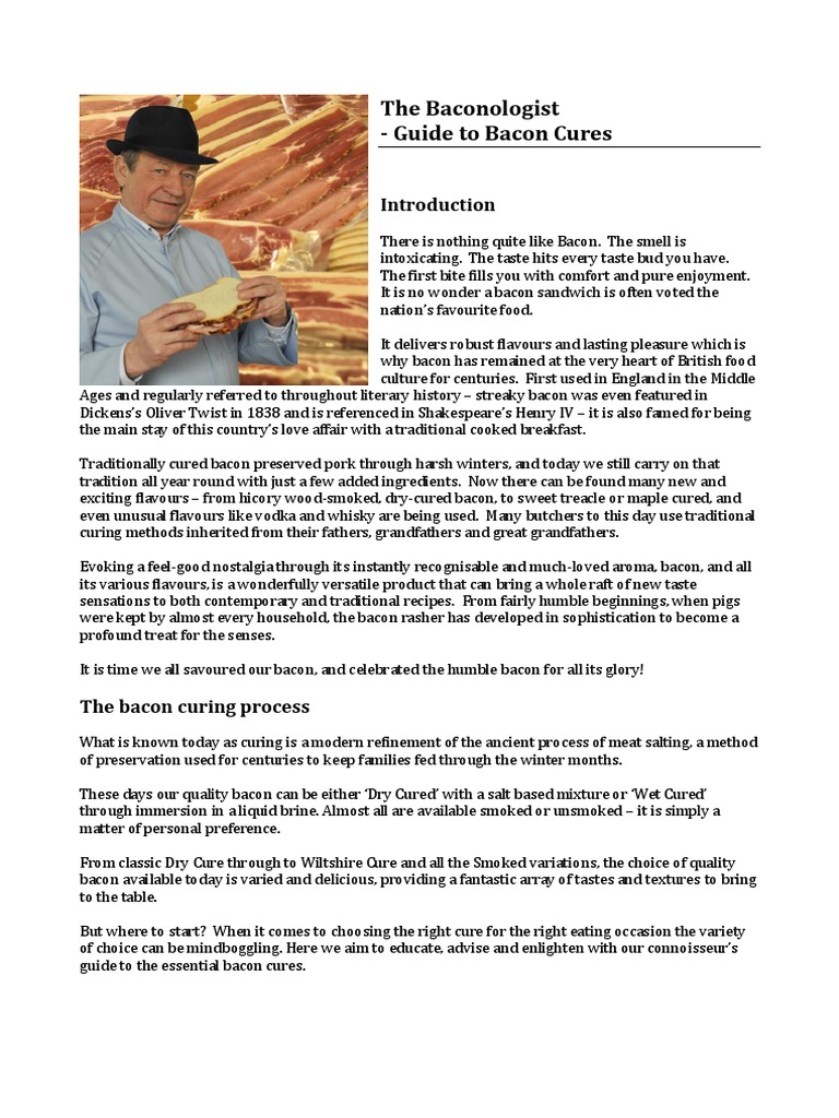 The Baconologist - Guide To Bacon Cures | PDF | Bacon | Curing (Food ...