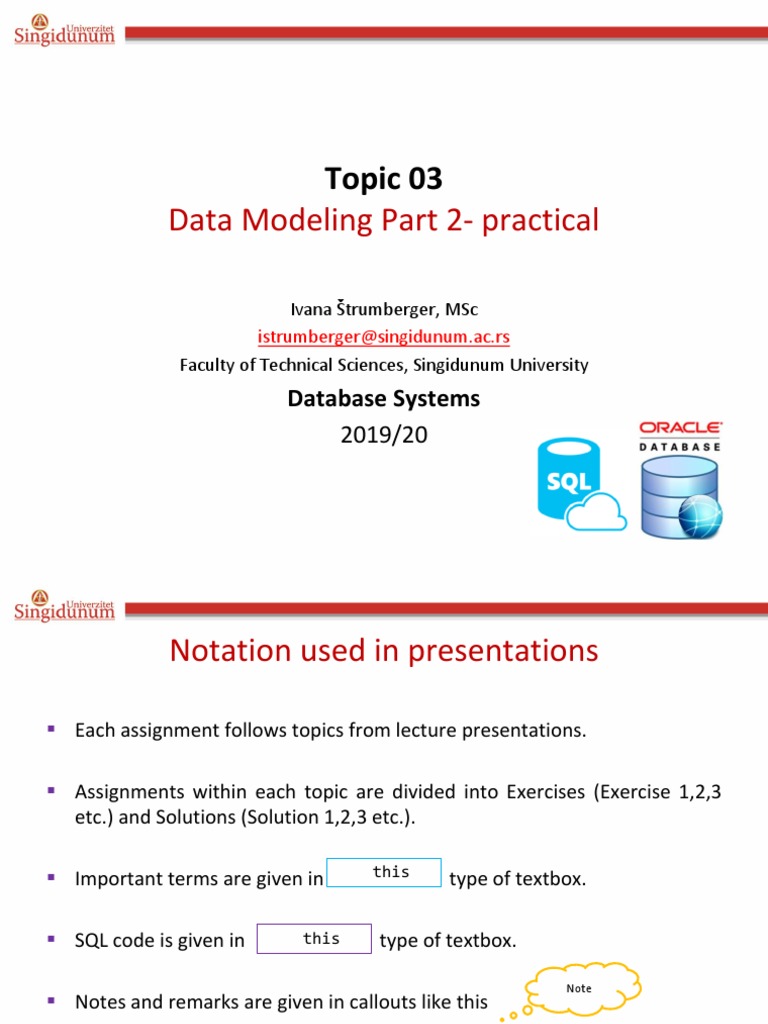 Data Modeling Part 2 - Practical | PDF | Table (Database) | Data ...