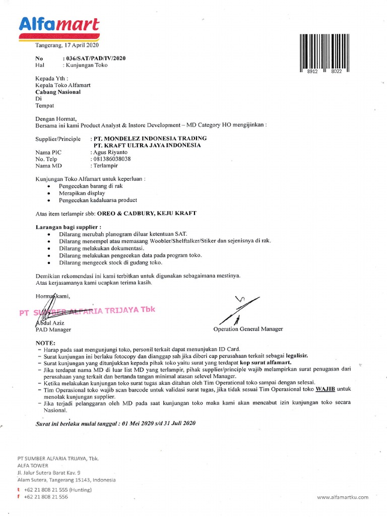 036 PT Mondelez Indonesia Trading Apr Jul-1 | PDF